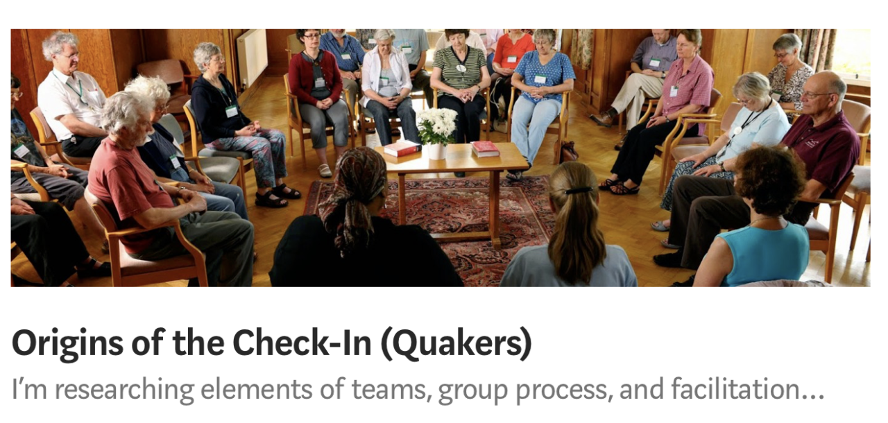 Origins of the Check-In (Quakers)